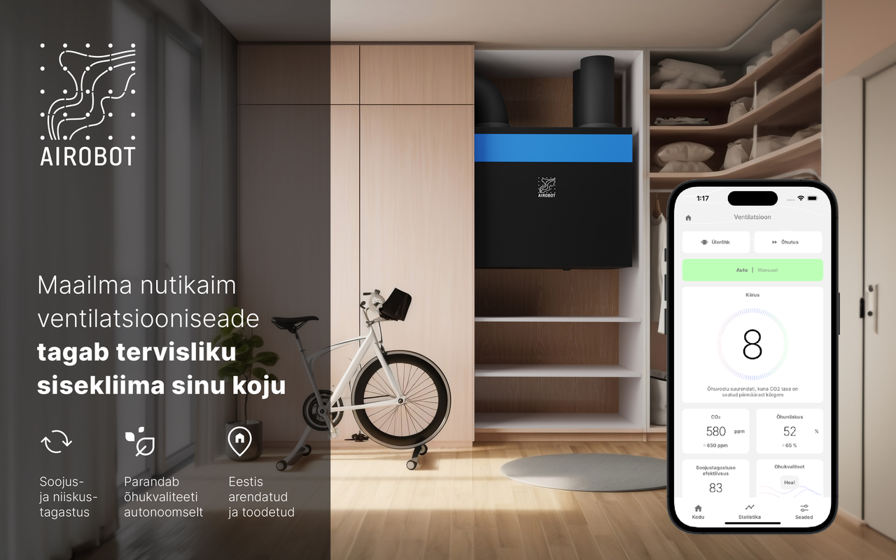 Airobot tutvustab isemõtlevaid ventilatsiooni-seadmeid ja nutikaid termostaate